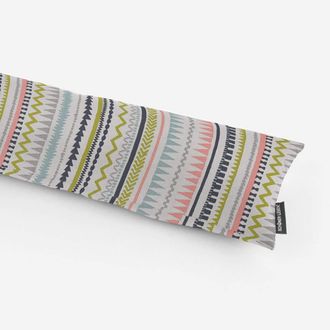 Schöner Leben Zugluftstopper Streifen Ethno Inka weiß grau grün rosa, Auswahl:100cm Länge