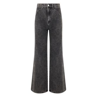 Veronica Beard Grant High Rise Wide Leg Jean - - Jeans - Damen - Grau - W27