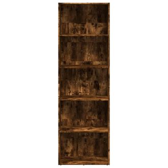 Generic Aufbewahrungs-B&uuml;cherregal, Vertikaler Offener Regal-Organizer, B&uuml;cherregal aus Holzwerkstoff f&uuml;r Wohnzimmer, Schlafzimmer, B&uuml;ro (Ger&auml;ucherte Eiche 11)