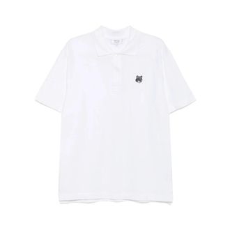 Maison Kitsun&eacute; Wei&szlig;e Polo-Sweater mit Kurzen &Auml;rmeln - - Tops - Herren - Wei&szlig; - S