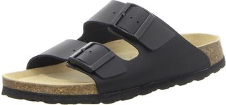 Natural Sense Unisex Hausschuhe Pantolette Sandale Leder schwarz 1095018, Schuhgr&ouml;&szlig;e:40 EU