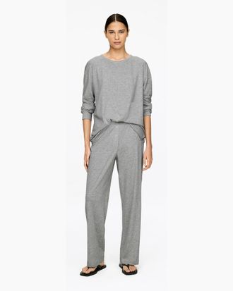 Arket Flie&szlig;ende Hose Aus Baumwollmischung -Grau