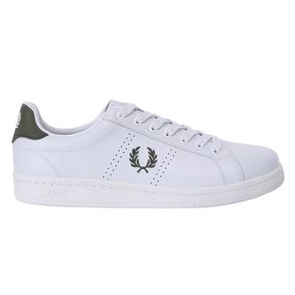 Fred Perry B721 Wei&szlig;e Lw Gr&uuml;ne Leder-sneaker