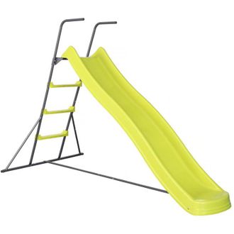 Habitat et Jardin Outdoor-Rutsche mit Doppelwelle Poly in gr&uuml;n - 240 x 24 x 156 cm