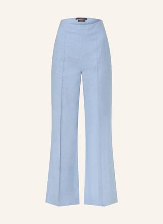 Windsor Windsor. Marlenehose Mit Leinen blau