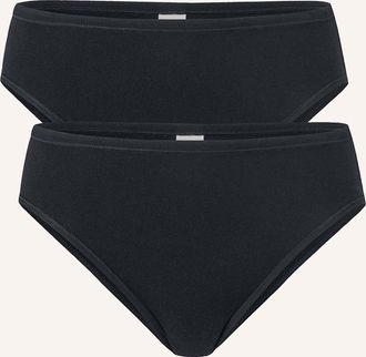 Hessnatur Hessnatur Slip Regular Cut 2er-Set schwarz