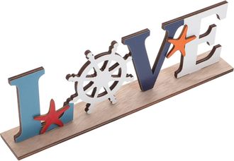 Cabilock Willkommensschild Haustürkranz Holz-wortschild Mediterraner Stil Dekoration Für Zuhause Schreibtischregal