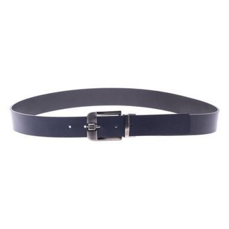 Baldinini Reversible black and blue leather belt - - Accessories - Herren - Blau - 120 CM