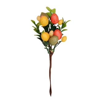 Pretyzoom Ostereierdekoration Fr&uuml;hling Anlage Ornament K&uuml;nstlich Anordnung Osterbaumpfl&uuml;cker Eukalyptus-osterdekoration Dekorative Osterspie&szlig;e Bunte Eierverzier