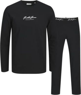Jack & Jones Tee and Pants Giftbox Coffret Cadeau T-Shirt et Pantalon Jacclyde Ls, Noir, S Homme