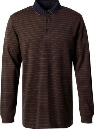 Pierre Cardin Polo à manches longues pour homme - 3 boutons - Coupe moderne, Chipmunk 8215, L