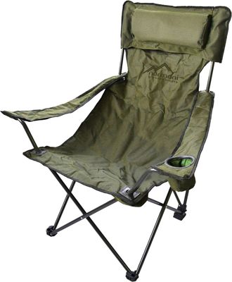 Normani Campingstuhl Faltstuhl Klappstuhl Anglerstuhl Getr&auml;nkehalter Stuhl Gartenstuhl f&uuml;r den Sommer Farbe Deluxe/Olive