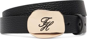 Tommy Hilfiger G&uuml;rtel Th Plaque 2.5 Pebble AW0AW19152 Schwarz
