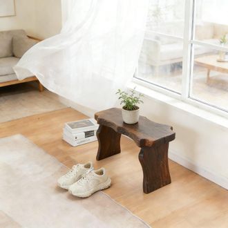 Generic Vintage Sitzbank Flur 43/60 cm Essbank Sitzhocker Blumenhocker, Holzbank Bettbank K&uuml;chenbank Flurbank, Beistelltisch Holz Eckbank, Holzhocker Rustikal