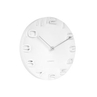 Karlsson KA5311WH on The Edge Pendule Murale Plastique Blanc 5 x 42 x 42 cm