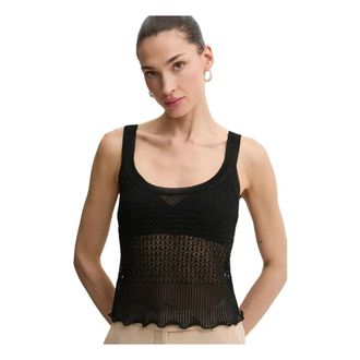 Pinko Offenes Strickoberteil - - Tops - Damen - Schwarzk - S