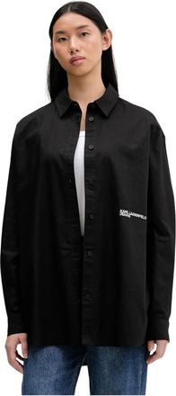 Karl Lagerfeld Chemise Oxford - Femme - Blouses et Chemises - Noir - Taille: 36 FR