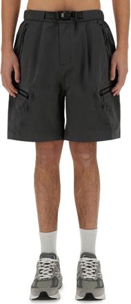 Alpha Industries Laser Cut Polyester Bermuda Shorts - Gray