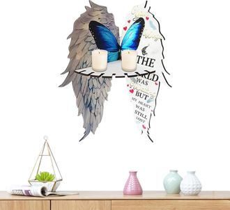 Generico Wandregal mit Schmetterling, schwimmend, Eckregal mit Schmetterlingsflügeln, Eckregale für Schmetterling, Boho Home W