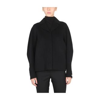 Max Mara Femme, Vestes, Noir, Taille: 38 FR Notched Lapels Singlebre