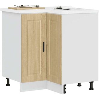 vidaXL K&uuml;chen-Eckunterschrank Porto Sonoma-Eiche Holzwerkstoff Vidaxl 686055
