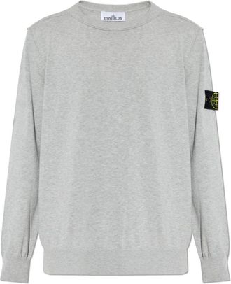Stone Island Homme, Pulls, Gris, Taille: S Pull avec &eacute;cusson logo
