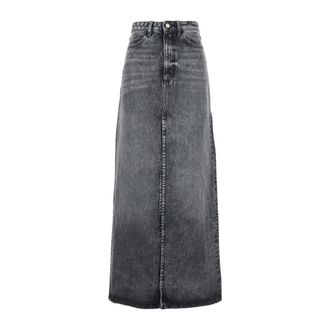 Icon Denim Los Angeles Femme, Jupes, Noir, Taille: W27 Lara Long Skirt