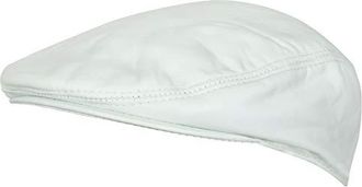 Infinity Leather Béret de Bonhomme de Cuir Blanc pour Homme en Cuir Souple Gatsby Golf Casquettes Plates 2XL