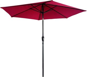 Happy Garden Parasol droit HAPUNA rond 2,70m de diam&egrave;tre fuchsia