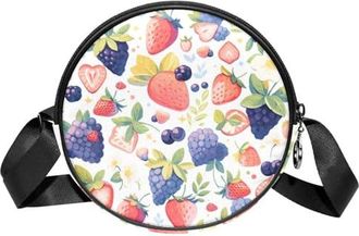 Generic Sac &agrave; bandouli&egrave;re Circle pour femme, petit sac &agrave; bandouli&egrave;re color&eacute; avec fermeture &eacute;clair, bretelles r&eacute;glables, sac &agrave; main rond d&eacute;contract&eacute; pour femme