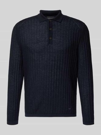 Emporio Armani Slim Fit Pullover aus Lyocell-Mix mit Schurwoll-Anteil