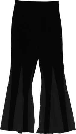 Never Fully Dressed pantalon en velours à coupe évasée - Noir