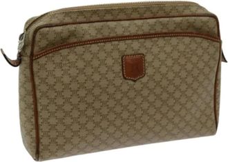 Celine Pre-owned Toile pochettes-minaudieres - Femme - Pre-owned - Beige - Taille: ONE Size