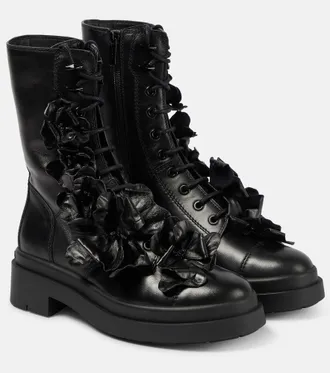 Jimmy Choo London Bottines Nari Flowers en cuir