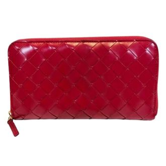 Bottega Veneta Portefeuille long Pre-owned Intrecciato (bi-pli) - Femme - Pre-owned - Rouge - Taille: ONE Size