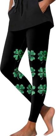 Generic St Legging pour femme - Taille haute - Legging anti-roulis - Legging de yoga long - Legging de loisirs - Pantalon blanc - Yoga, Noir, 3XL