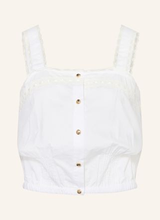 Maje Blusentop Mit Spitze weiss