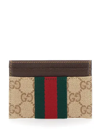 Gucci Womens Card Holder Beige Accessory