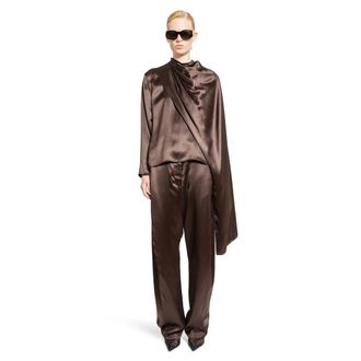 Magda Butrym Draped Silk Blouse