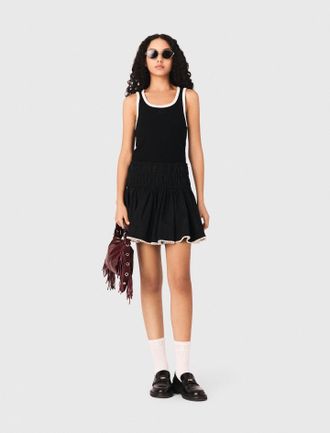 Maje Geripptes Tanktop - Schwarz / Wei&szlig; - Maje