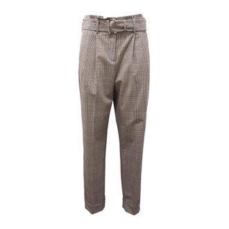 Michael Kors Wollhose mit Karomuster - - Trousers - Damen - Grau - M
