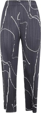 Issey Miyake Femme, Pantalons, Noir, Taille: 44 FR Pantalon slim