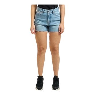 Calvin Klein Femme, Shorts, Bleu, Taille: W30 90s Relaxed Frayed Denim Shorts