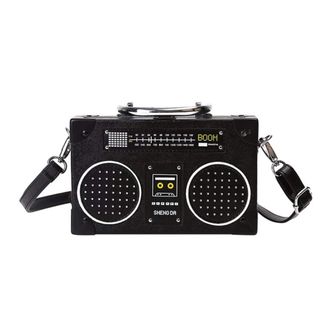 Valiclud Damen Festival Tasche Vintage Radio Geformt Umh&auml;ngetasche 7.5 Zoll Crossbody Schultertasche Freizeit Tasche F&uuml;r Festival Und Alltag