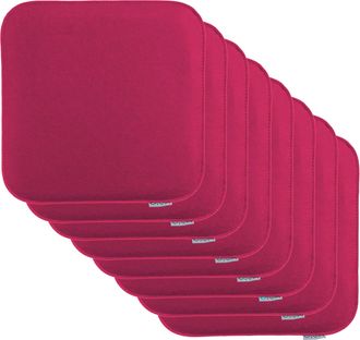 Brandsseller 8er Set Sitzkissen aus Filz 35x35x2 cm - Robuste Stuhlauflagen für innen und außen, eckiges Sitzpolster, strapazierfähiges Kissen für Stühle - Pink
