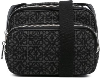 Loewe Hobo Bags - Mini Anagram Canvas Logo Camera Bag - Gr. unisize - in Schwarz - f&uuml;r Damen