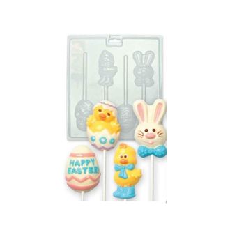 PME CM408 Pralinengie&szlig;form mit Fr&uuml;hlings-/Ostermotiven, Kunststoff, Transparent, cm, 9 x 2 x 9 cm, 1 Einheiten