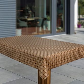 Laro Wachstuch-Tischdecke Abwaschbar Garten-Tischdecke Wachstischdecke PVC Plastik-Tischdecken Eckig Meterware Wasserabweisend Abwischbar G07, Muster:Ratta