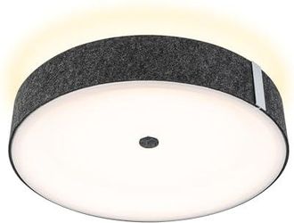 Paulmann 79994 LED Deckenleuchte Smart Home Zigbee 3.0 Malika Tunable White 1.350lm / 1.350lm 230V 28,5W Anthrazit Filzleuchte Backlight