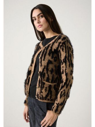More & More Strickjacke haariger Cardigan, Animal-Dessin